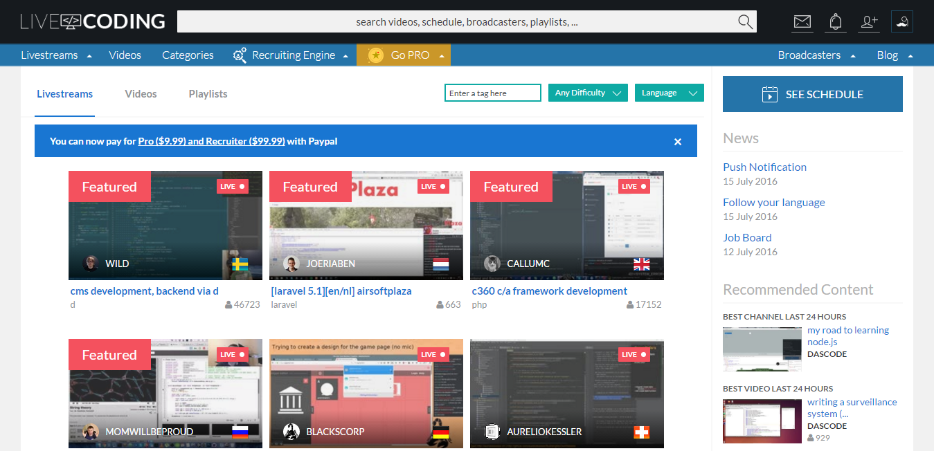 13 Important Broadcasters Functions - Livecoding.tv