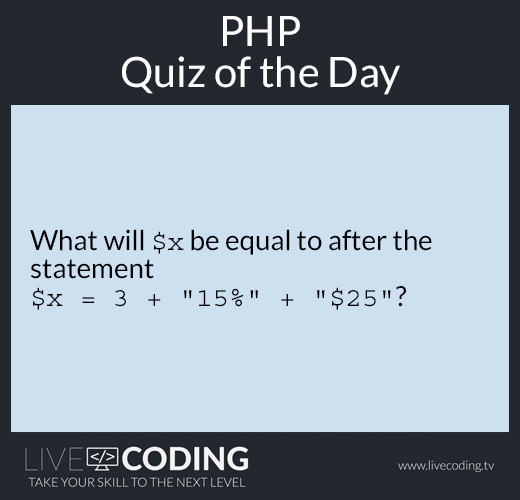 Livecoding.tv Quiz of the day